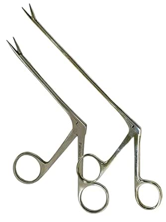 Set of 2 Alligator Forceps Serrated Tips Long Neck Size 3.5" + 5.5" ENT ...