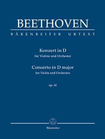 Amazon.com: Beethoven: Violin Concerto in D Major, Op. 61 (Study Score ...