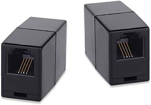 Coupler Telephone,SHONCO 2Pack RJ11 6P4C Inline Couplers,Phone Line ...