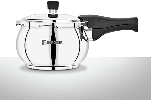 Buy Bergner Pura Stainless Steel Pressure Cooker with Outer Lid, 5.5 ...