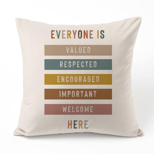 Amazon.com: Everyone Is Welcome Pillow Covers, Boho Classroom Decor ...