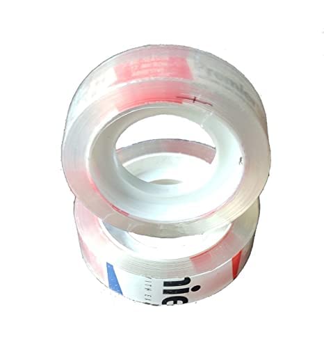 Self adhesive cello tape [ pack of 2 roll ] small size 12 mm width X 25 ...