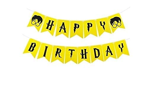 Harry Potter Party Supplies – Happy Birthday Banner (HBD + Baby Name ...