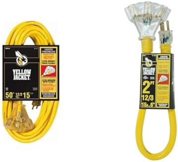 Yellow Jacket 2827 12/3 15-Amp SJTW Contractor Power Block, Heavy Duty ...