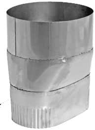 DuraVent 66AD 6" x 6" Inner Diameter Round-to-Oval Adapter - Ducting ...