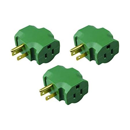 3 Outlet Adapter Extender, 3 Way Grounded Plug Splitter, 1 to 3 Plug ...