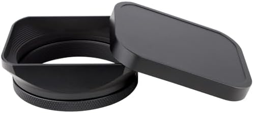 Haoge 49mm Square Black Metal Lens Hood for Fuji X100VI Camera with UV ...