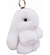 Amazon.com: Bunny Keychain with Tin & Bag Cute Soft Plush Rabbit ...