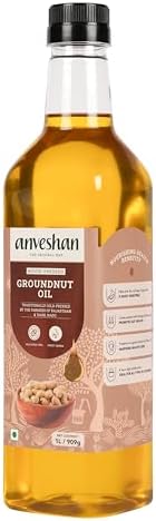 Amazon.com : Anveshan Wood Pressed Groundnut Oil | Cold Pressed ...