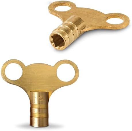 JBR Radiator Bleed Key Pack of 2, Brass Radiator Key for Bleeding ...