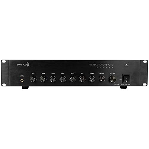 Snapklik.com : DA120R 120W 2U Rack Mount PA Mixer-Amplifier 70V/100V/4 ...