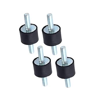Rubber Mounts Shock Absorber,4pcs M6 Rubber Anti-Vibration Isolator Mounts Air Compressor Pump ...