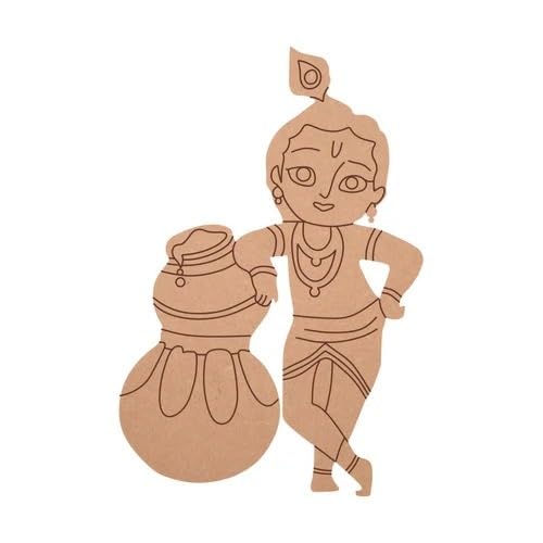 printfry Bala Krishna Pre Marked MDF Cutout decoupage, Painting ...