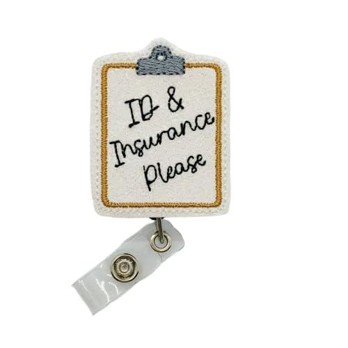 Amazon.com: ID & Insurance Please Badge Reel, Retractable Medical ...