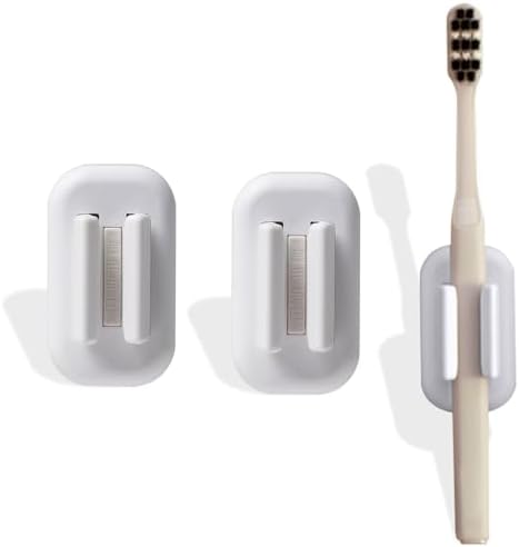 Amazon.com: Self Adhesive Toothbrush Holders Wall Mounted, Toothbrush ...
