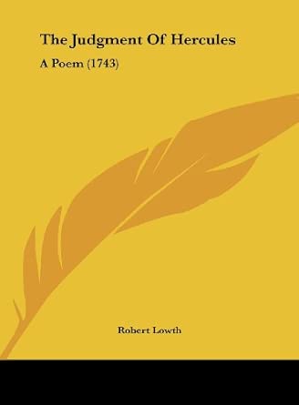 The Judgment Of Hercules: A Poem (1743) : Buy Online at Best Price in ...