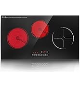 Amazon.com: Electric Cooktop, 24 Inch 2 Burner Electric Cooktop 110V ...