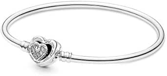 Amazon.com: Pulsera Pandora Moments 591064C01-17 corazones: Clothing ...
