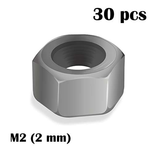 M2 Hex Nuts (Pack of 30 pieces) A4 Marine Grade AISI 316 Stainless ...