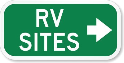 SmartSign 12 x 6 inch "RV Sites" (with Right Arrow) Sign, 63 mil ...