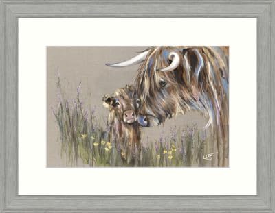 Artko Highland Cows Framed Print Wall Art - Animal Themed Home Decor ...