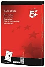 5 Star White Laser Labels 63.5x38.1mm 21-label sheets - 100 sheets ...