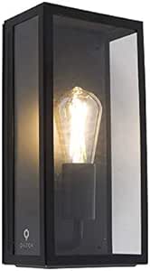 Qazqa - Industrial Outdoor Wall Lamp I Wall Light Black IP44 with Glass ...