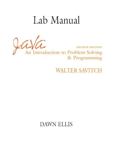 Java: Intro Problem Solving & Programming: Walter Savitch: 9780131492233: Amazon.com: Books