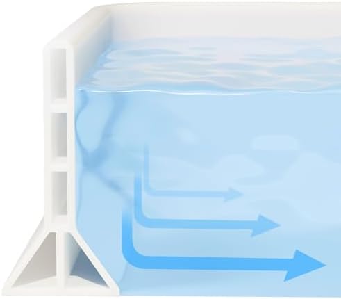 Duzzy 67 Inch Collapsible Shower Water Dam Shower Stopper Barrier and ...