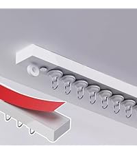Amazon.com: YLNANMI No Drill Self Adhesive Curtain Track Ceiling or ...