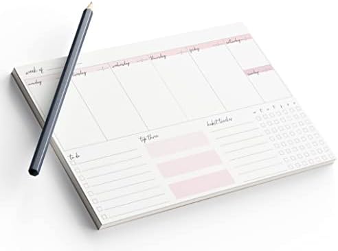 A4 Weekly Planner 52 Week To View Diary Desk Pad Habit Tracker Todo To ...