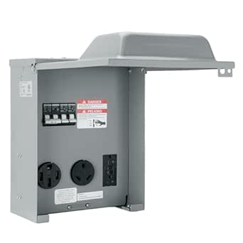 Temporary Power Outlet Panel RV Electrical Breaker Box Weatherproof ...