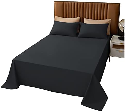 Prime Linens Flat Sheets - Ultra Soft Plain Dyed Wrinkle Fade ...