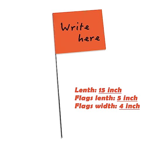 Snapklik.com : Zozen Marking Flags, Orange Marker Flags - 1000 ...