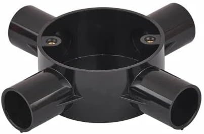 20mm 4 Way Conduit Box - Black : Amazon.co.uk: DIY & Tools