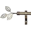 Amazon.com: RYB HOME Brass Curtain Rod 1 Inch Diameter with Vivid Leaf ...