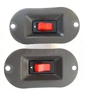 2 Pcs Rocker Switch with Mount Plate RLEIL 16(4) A 250V-15Amp 125 VAC ...