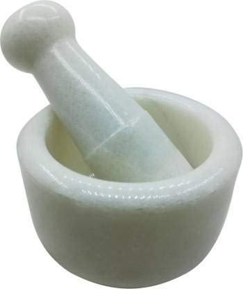 Buy Potdars Creations 5" Inch Export Quality, Green Marble Mortar and ...