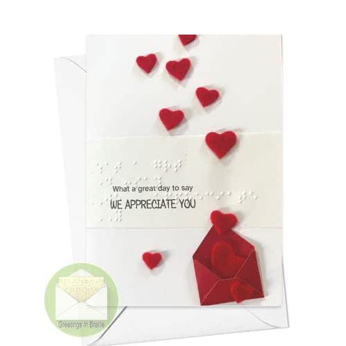 Amazon.com: Valentine's Day Handmade Braille Greeting Cards (Custom ...