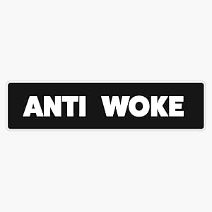 Amazon.com - Anti Woke - Funny Conservative Sticker Vinyl Decal Bumper ...