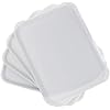 Amazon.com | Farmoon 4 Pack Large Fast Food Serving Tray, White Plastic ...