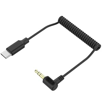 Amazon.com: USB C Microphone Adapter 3.5mm Male TRS to Type C VideoMic ...