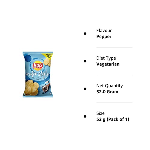 Lay's Wafer Style Potato Chips - Salt with Pepper, 40g - Price History