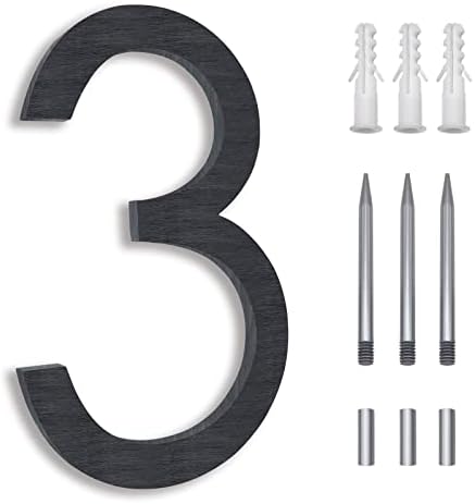 Amazon.com: 7 Inch Modern House Numbers outside,Street Metal Black ...