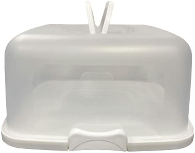 Whitefurze Square Cake Box, Plastic, White : Amazon.co.uk: Home & Kitchen