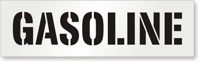 Amazon.com: GASOLINE, Reusable Polyethylene Stencil, 63 mil Thick, 30 ...
