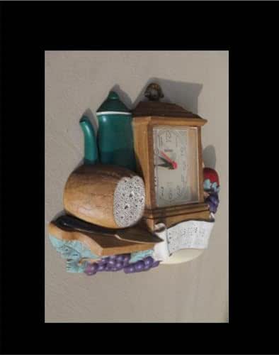 Amazon.com: Vintage Burwood Plastic Kitchen Wall Clock Give Us This Day ...