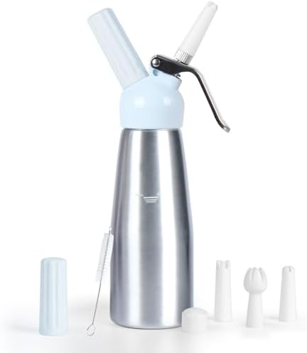 ICO Professional Aluminum Whipped Cream Dispenser for Homemade Whipping ...
