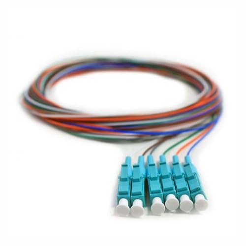 Amazon.com: COMZON 6 Strand Fiber Pigtail, Multimode OM4, LC/PC ...