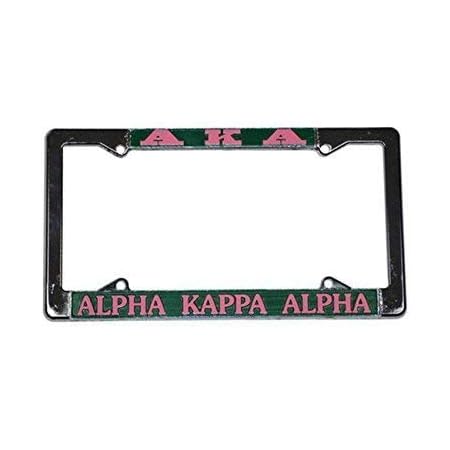 Amazon.com: Alpha Kappa Alpha Sorority Silver License Plate : Automotive